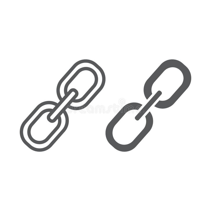 Link Glyph Icon, Connection and Attach, Chain Sign, Vector Graphics, a ...