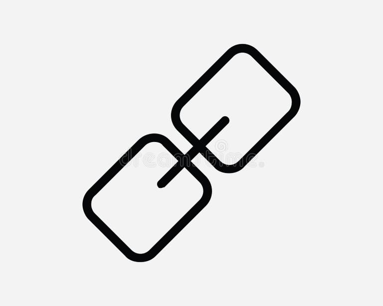 Link Line Icon. Chain Connection Attach Attachment Hyperlink Linked App ...