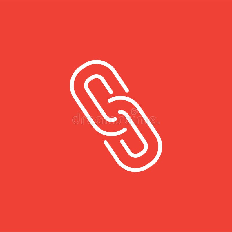 Link Line Icon Icon on Black Background. Black Flat Style Vector ...