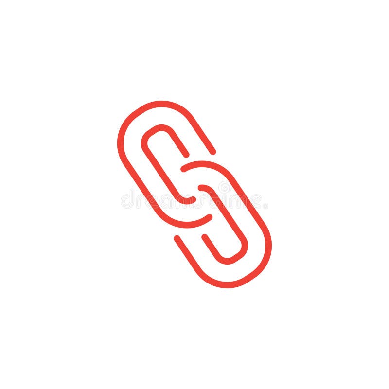 Link Line Icon Icon on Black Background. Black Flat Style Vector ...