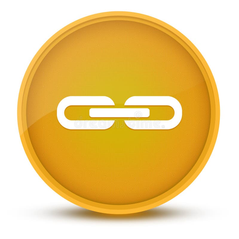 Link Luxurious Glossy Yellow Round Button Abstract Stock Illustration ...
