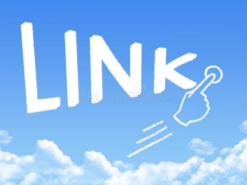 Link message cloud shape stock illustration. Illustration of ...