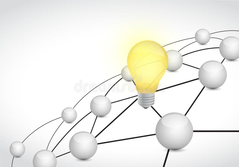 Link Network Connection Light Bulb Illustration Stock Illustration ...