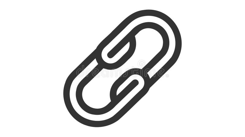 Link Outline Icon Illustration- Vector Icon on White Background Stock ...