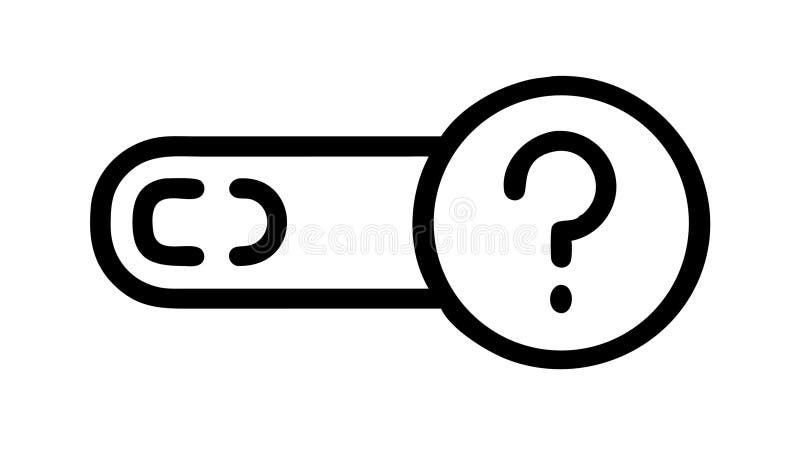 Link Question Mark Icon Vector, Help Connectivity Symbol, Vector Design ...