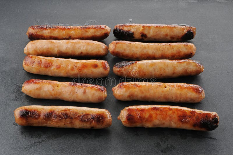 Link Sausage Cooking on a Griddle Stock Photo - Image of fresh, grill ...