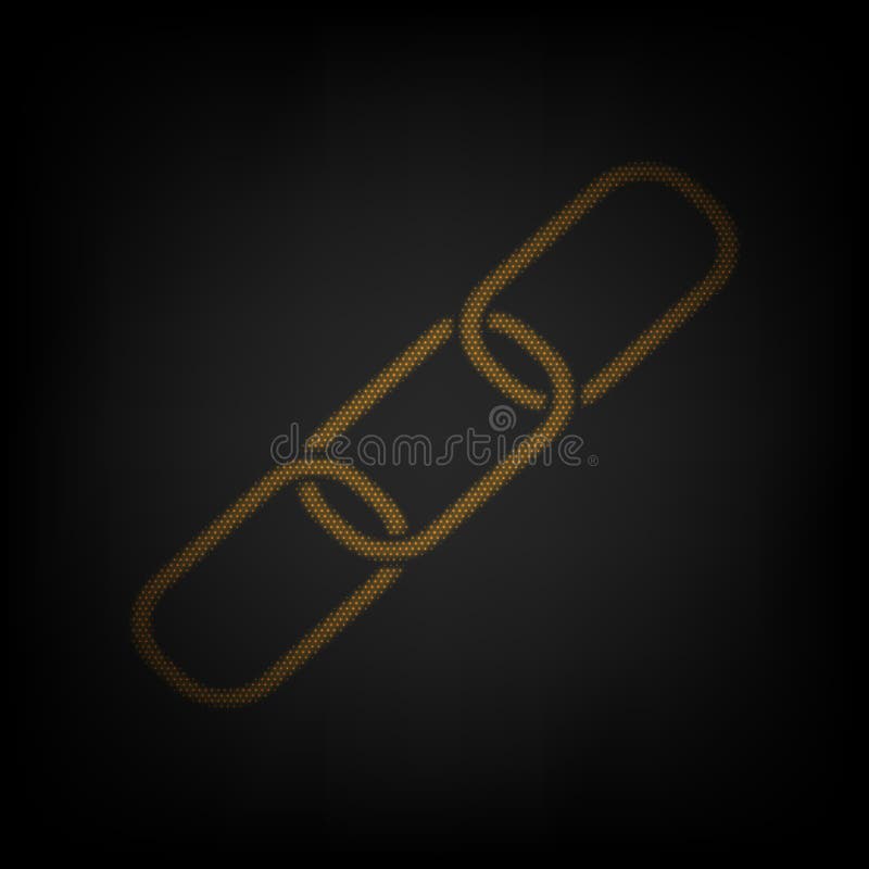 Link Sign Illustration. Icon As Grid of Small Orange Light Bulb in ...