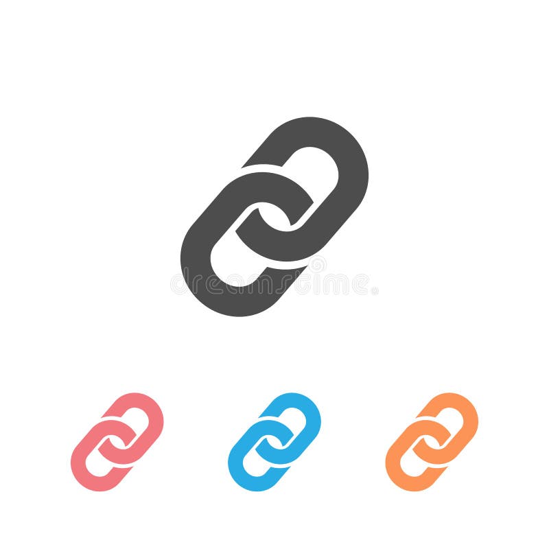 Link Symbol Icon Set on White Vector Stock Vector - Illustration of ...