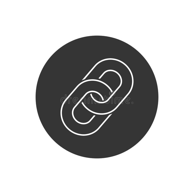Link Symbol of Two Chains Icon and Simple Flat Symbol for Website ...