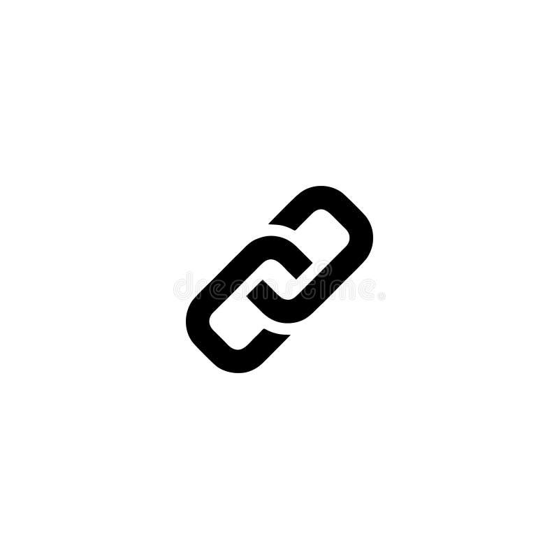 Link Symbol of Two Chains Icon and Simple Flat Symbol for Website ...
