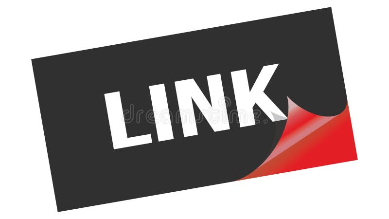 LINK Text on Black Red Sticker Stamp Stock Illustration - Illustration ...