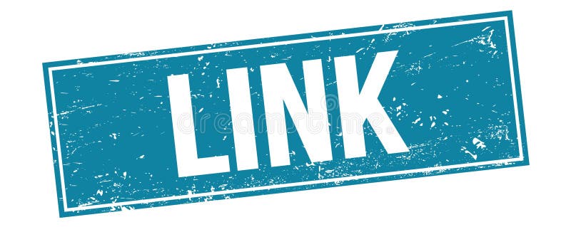 LINK Text on Blue Grungy Rectangle Stamp Stock Illustration ...