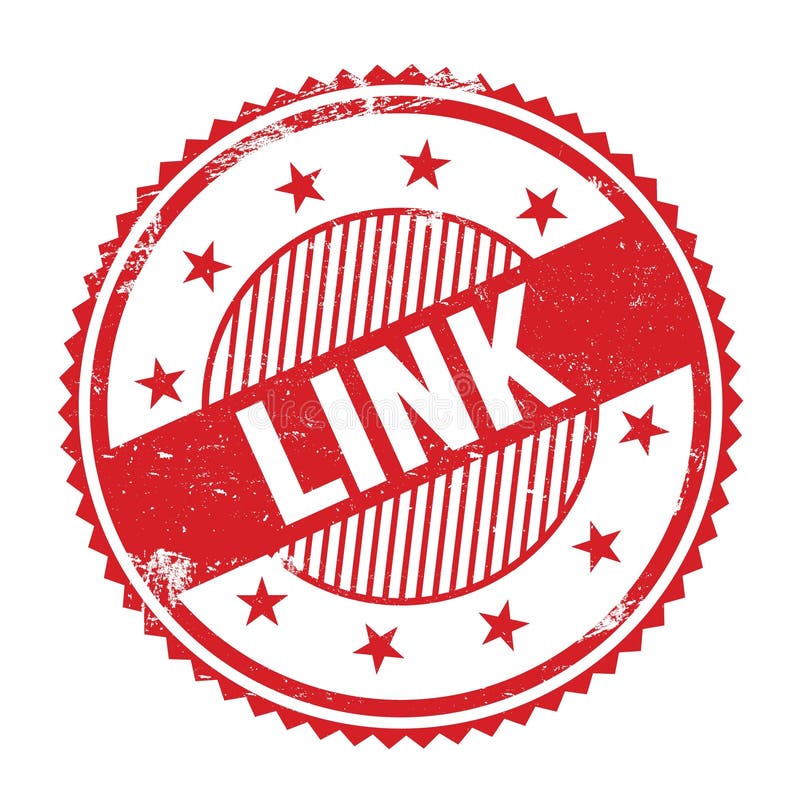LINK Text Written on Red Grungy Round Stamp Stock Illustration ...