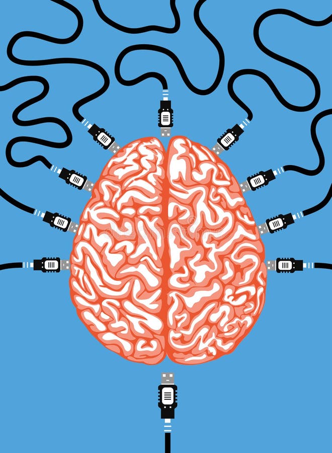 Link To Brain Vector Illustration Stock Vector - Illustration of ...