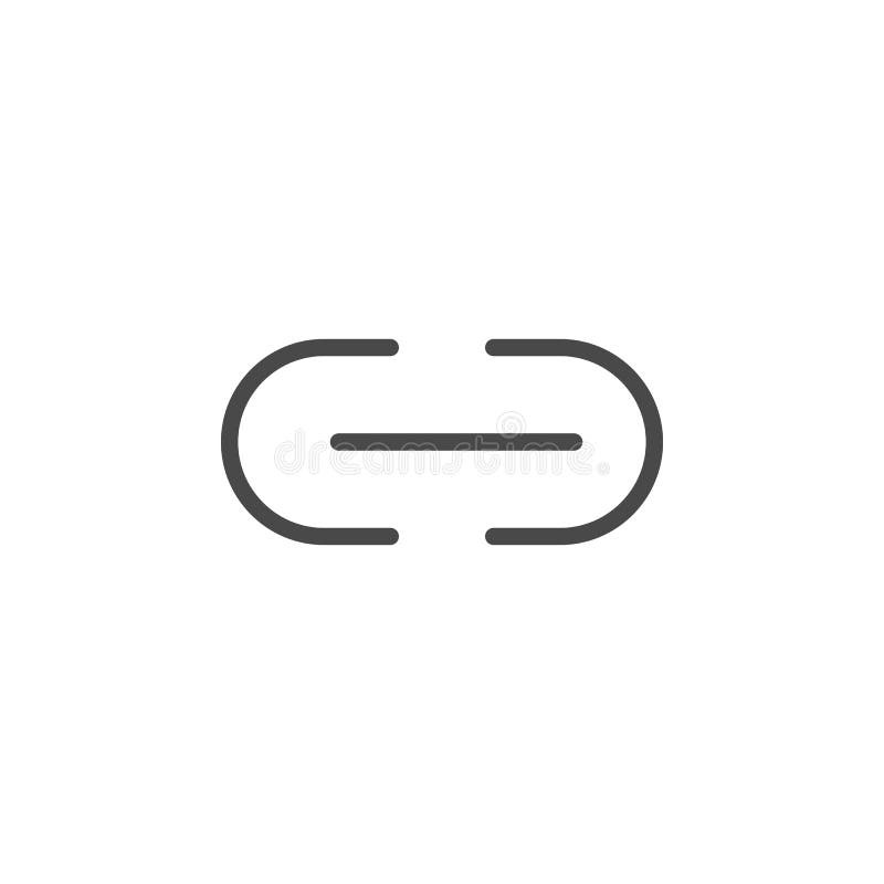 Link, Url Vector Icon. Multimedia Minimalist Outline Vector Icon Stock ...