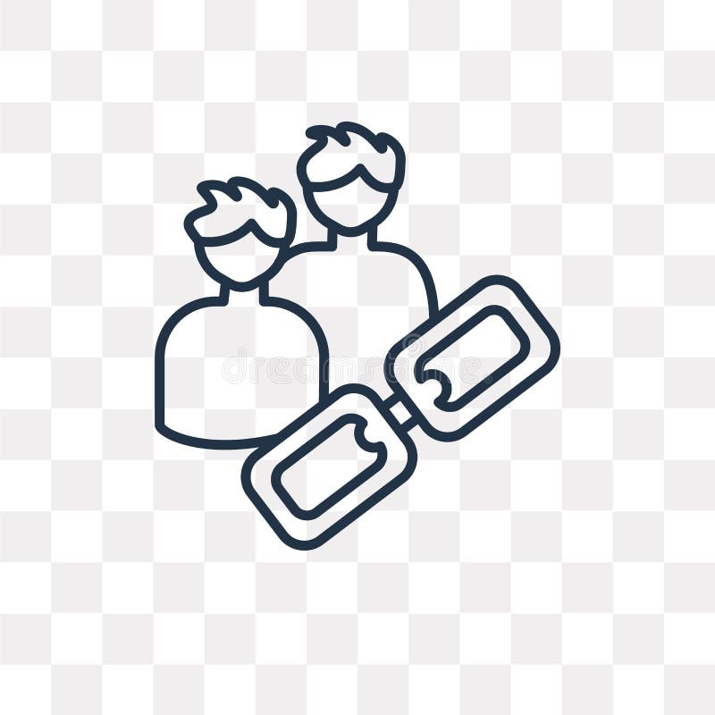 Link Vector Icon Isolated on Transparent Background, Linear Link Stock ...