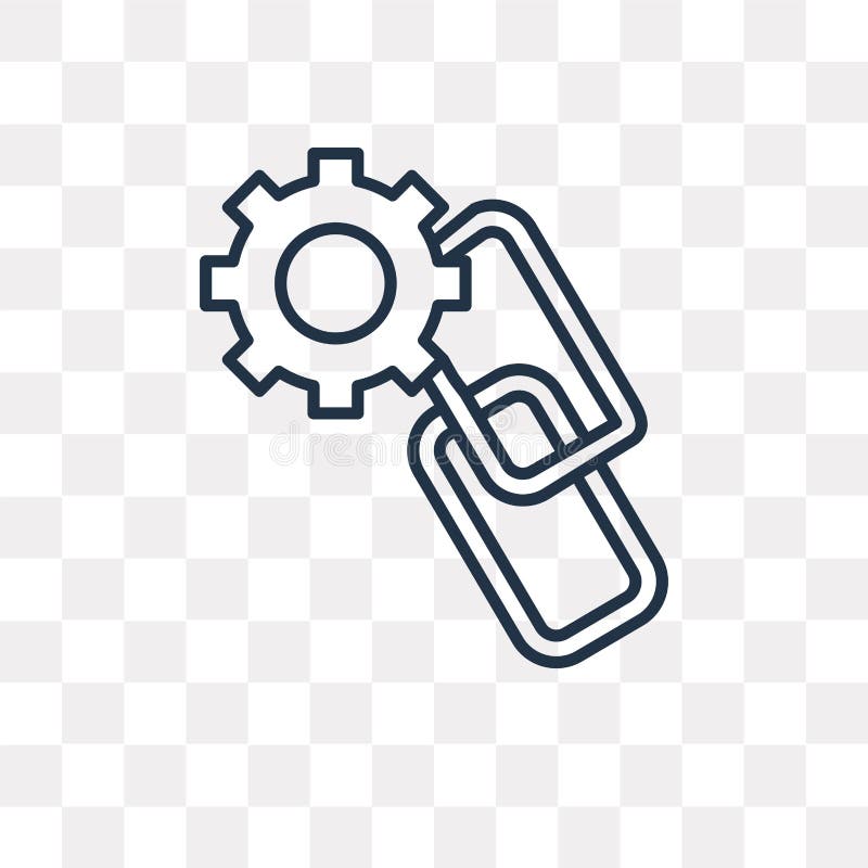 Link Vector Icon Isolated on Transparent Background, Linear Link Stock ...
