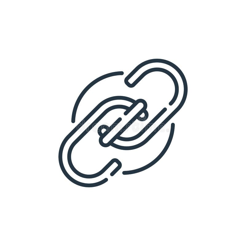 Following Link Line Icon, Concept Sign, Outline Vector Illustration ...