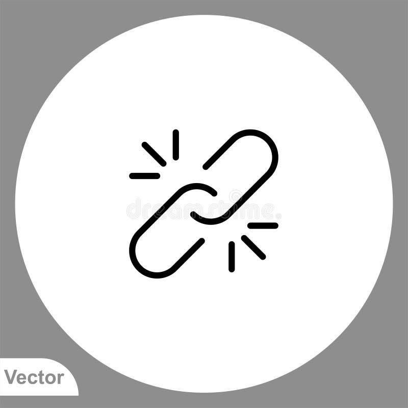Link Vector Icon Sign Symbol Stock Vector - Illustration of abstract ...
