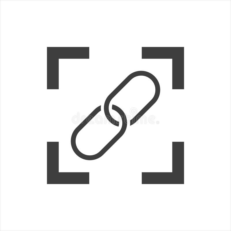 Link Vector Icon on a White Background Stock Vector - Illustration of ...