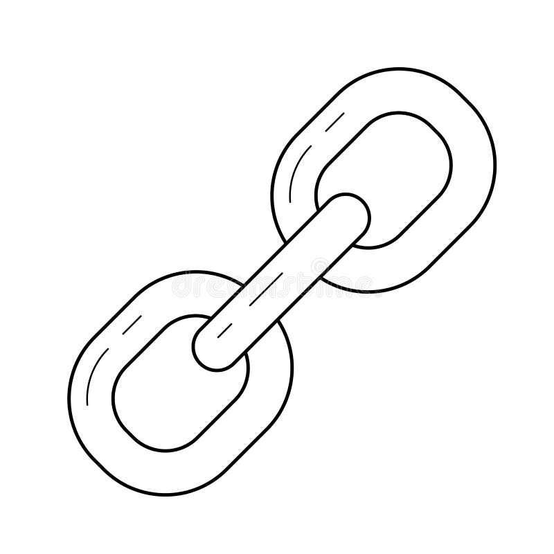 Chain Link Icon Hand Drawn Outline Doodle Icon. Stock Vector ...