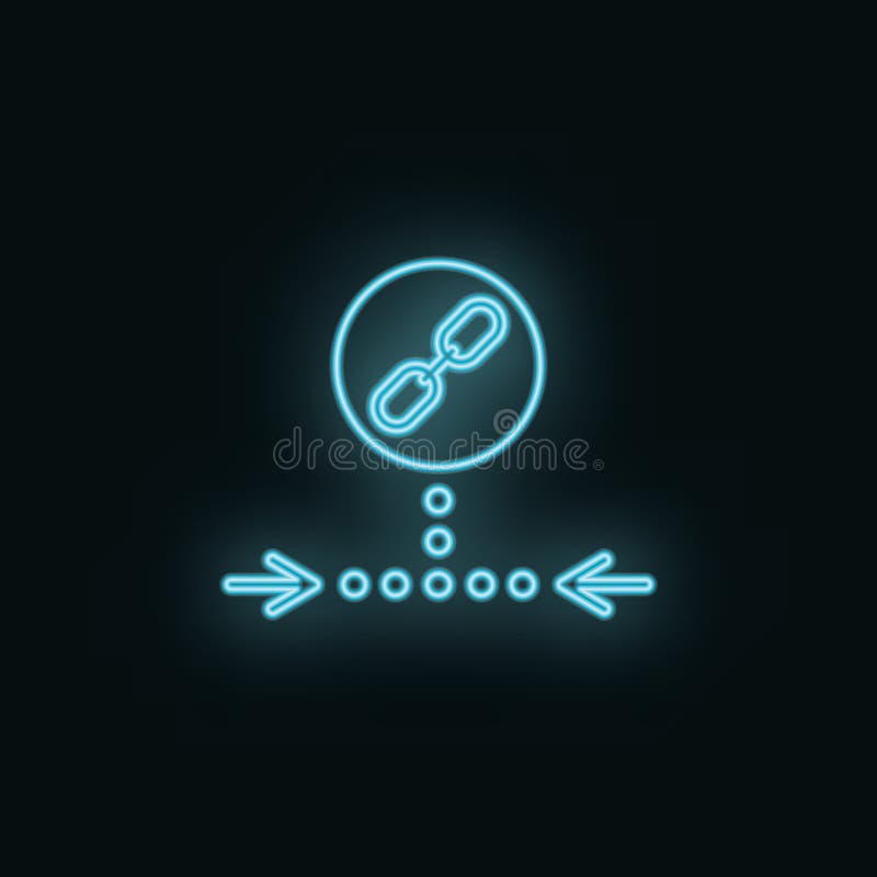 Link, Web, Icon, Neon, Icon. Web Development Vector Icon Stock ...