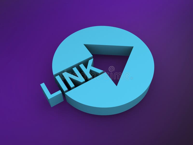 Link word on purple stock illustration. Illustration of organ - 272305326
