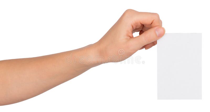 Linke Hand Der Menschen Mit Leerem Papier Stockbild - Bild von hand ...