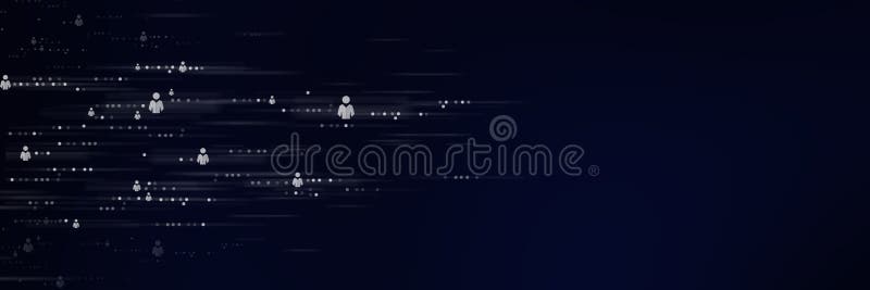Linked Abstract White Human.Headline Background. Stock Illustration ...