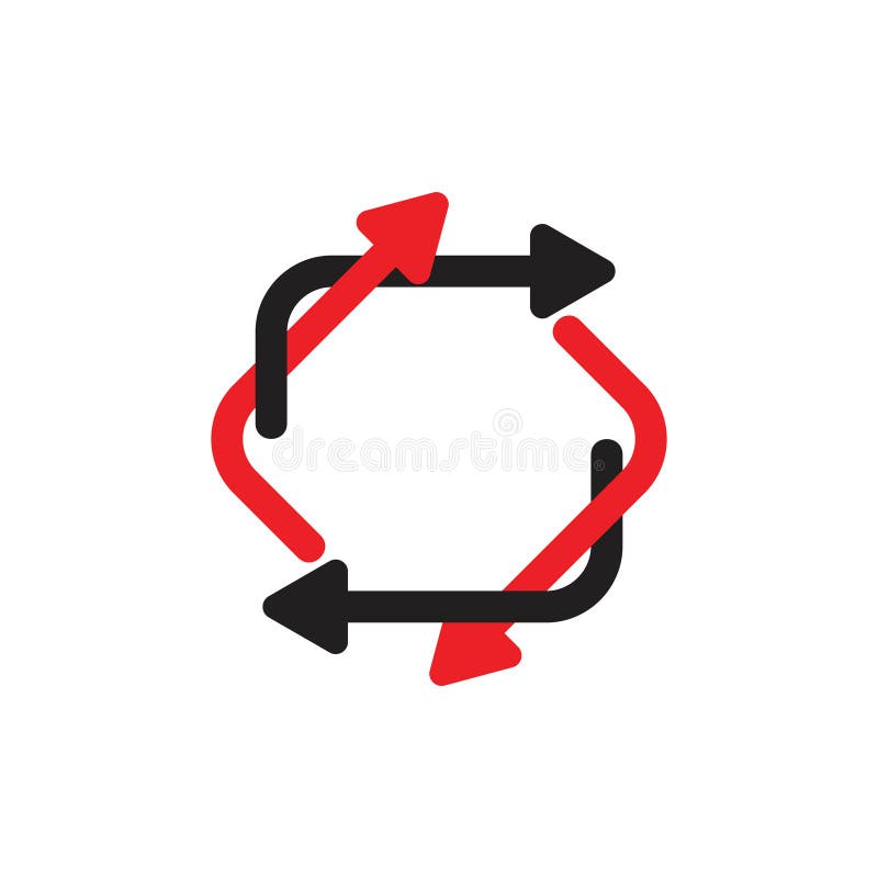 Linked Arrow Frame Symbol Vector Stock Vector - Illustration of flat ...