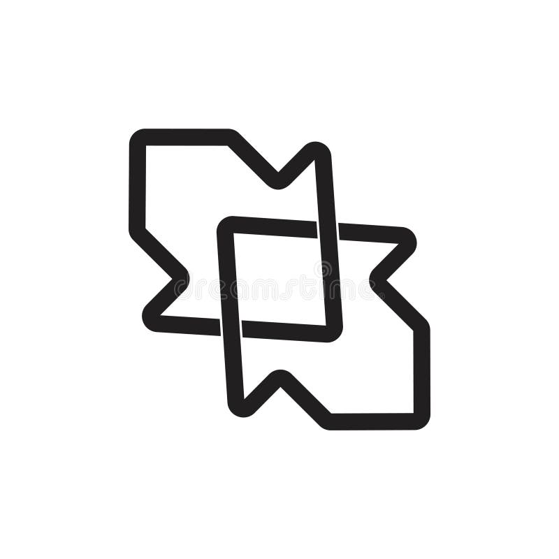 Linked Arrow Geometric Logo Vector Stock Illustration - Illustration of ...
