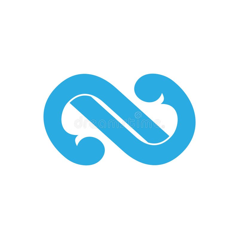 Linked Blue Wave Simple Logo Vector Stock Vector - Illustration of ...