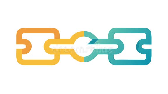 Linked Chain Puzzle Pieces, Strong Connection Concept, Vector Design ...