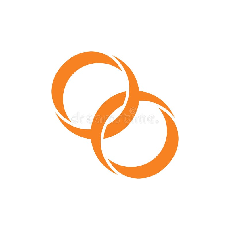 Linked Circle 3d Ring Flat Symbol Logo Vector Stock Vector ...