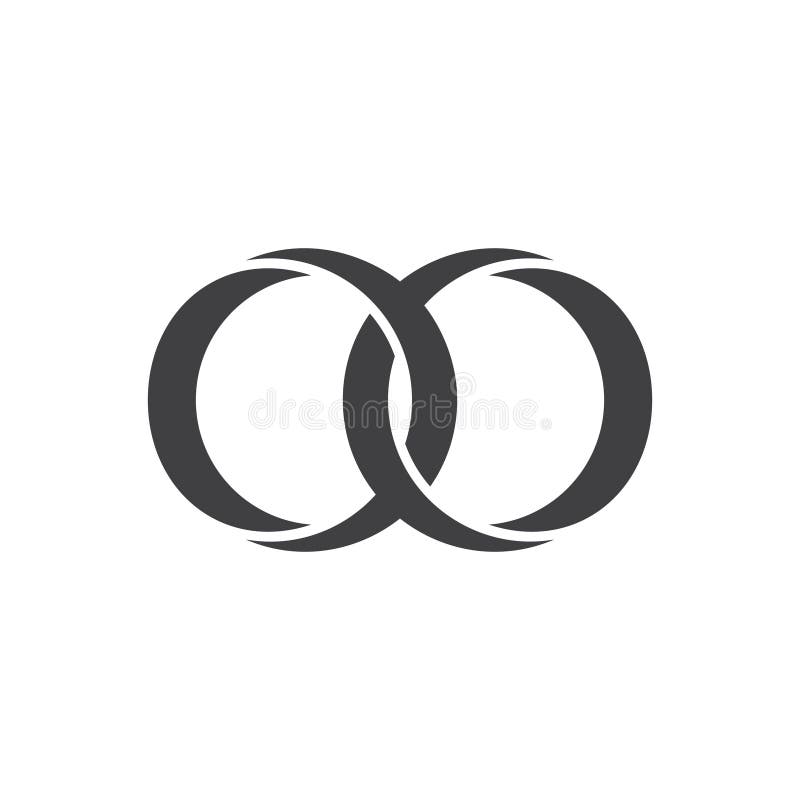 Linked Circle 3d Ring Flat Symbol Logo Vector Stock Vector ...