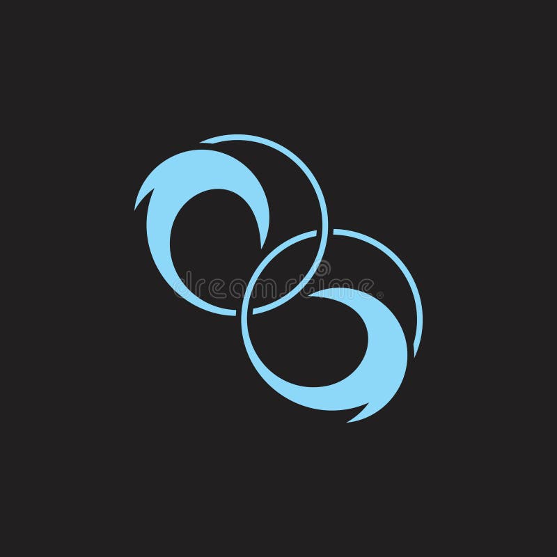 Linked Circle Geometric Waves Circle Logo Vector Stock Vector ...