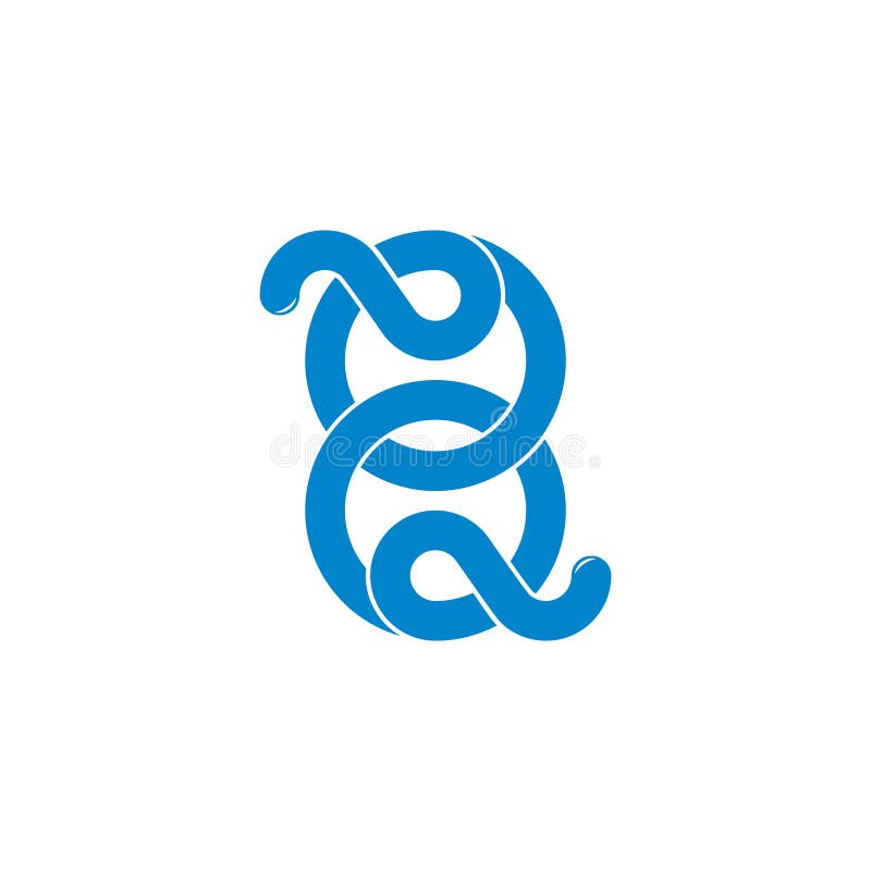 Linked Circle Loop Overlapping Line Logo Vector Stock Vector ...