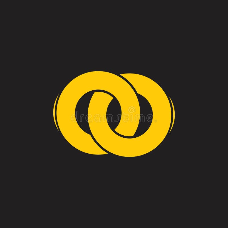 Linked Circle Rings Simple Geometric Logo Vector Stock Vector ...