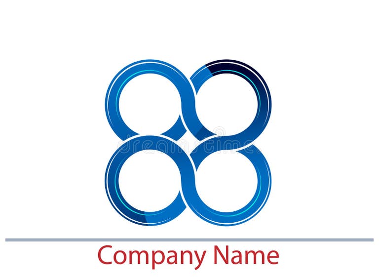 Linked circles stock vector. Illustration of arrangement - 50824518