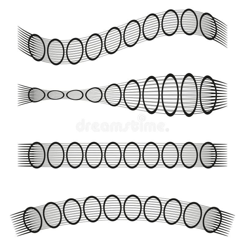 Linked Circles Pattern. Interconnected Round Shapes. Abstract Chain ...