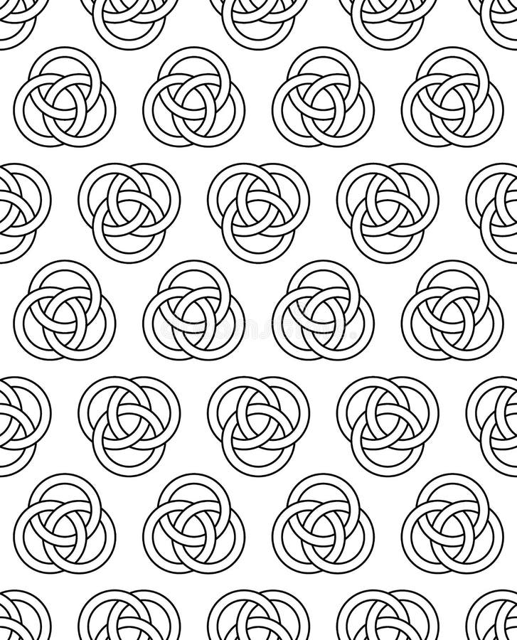 Linked circles pattern stock vector. Illustration of crossing - 208125749