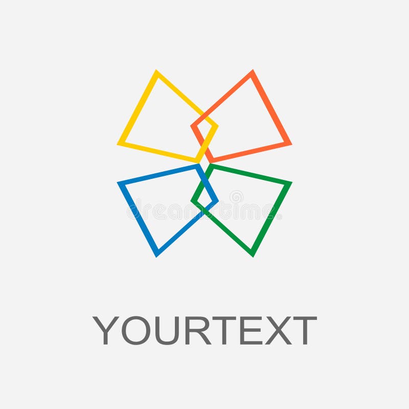 Linked Colorful Many Box Simple Flat Logo Design Stock Vector ...