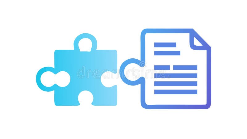 Linked Documents Puzzle, Data Integration & Collaborative Workflows, Vector Design Generative AI ...