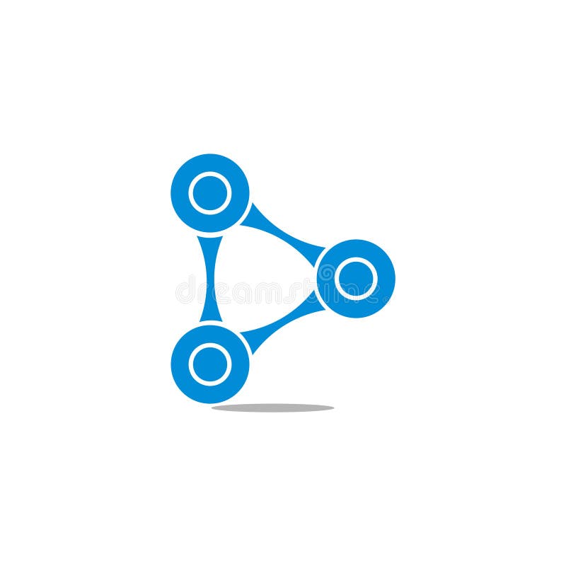 Linked Dots Chain Strong Simple Triangle Geometric Logo Vector Stock ...