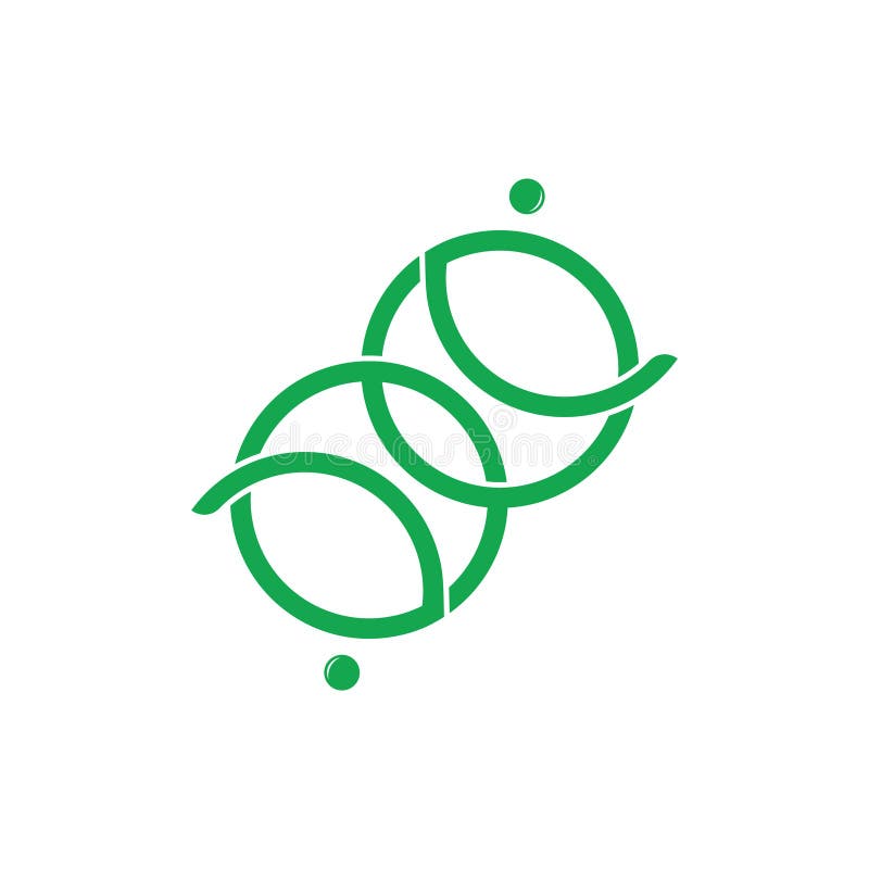 Linked Dots Circle Simple Logo Vector Stock Vector - Illustration of ...