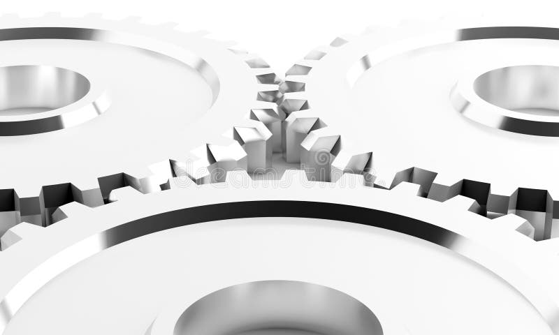 White gears stock illustration. Illustration of cogs, machineries - 2506843