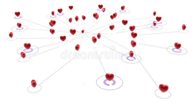 Linked Heart Source stock illustration. Illustration of valentine ...