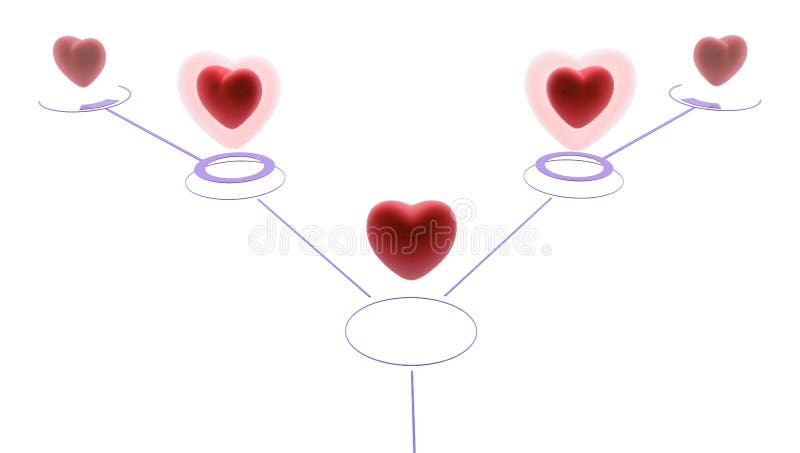 Linked Hearts Network stock illustration. Illustration of lines - 22936427