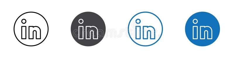 Linkedin Icon Outline Stock Illustrations – 203 Linkedin Icon Outline ...