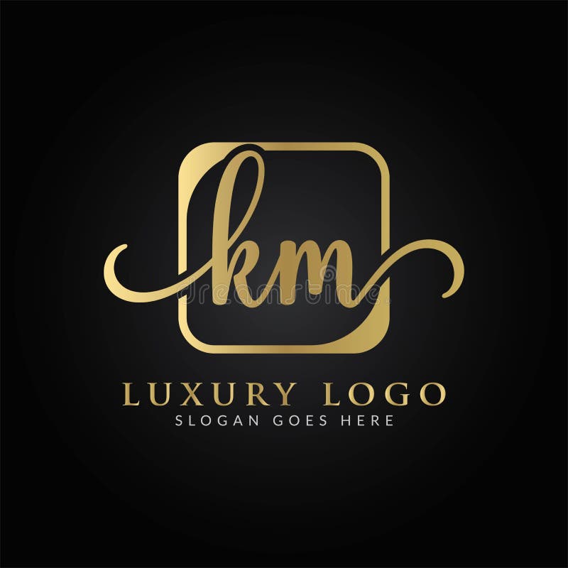 Linked Letter KM Logo Design Vector Template. Creative Abstract KM ...